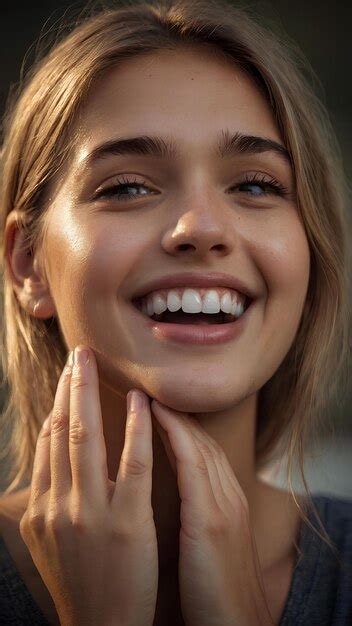 Premium Photo Person Showing Feeling Expression Smile Emoticon