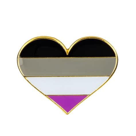 Asexual Flag Heart Pin Badge The Pride Shop®