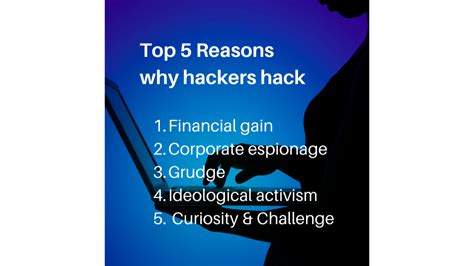 5 Main Reasons Why Hackers Hack