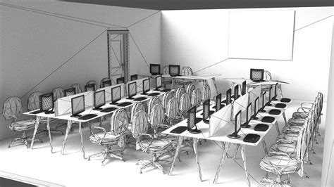 Pc Training Classroom 3d Model By Pictorer