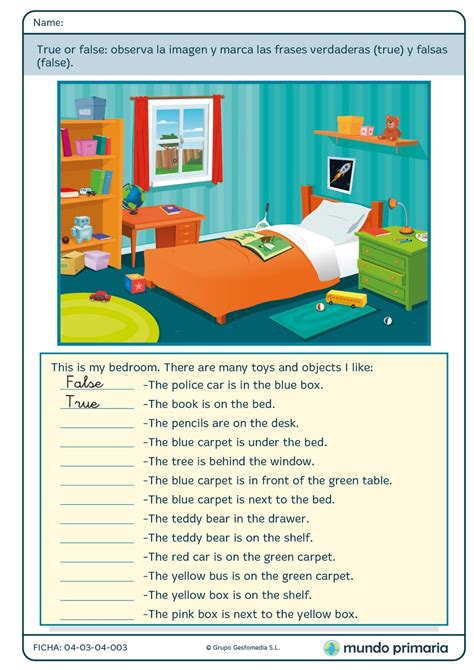 Preposiciones Lectoescritura Fichas Ingles Para Ninos Y Didactico