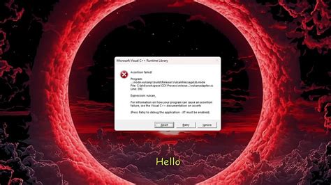 How To Fix Microsoft Visual C Runtime Library Assertion Failed Vulcan