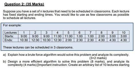 Solved Question 2 35 Marks Suppose You Have A Set Of N