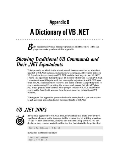 a dictionary of vb