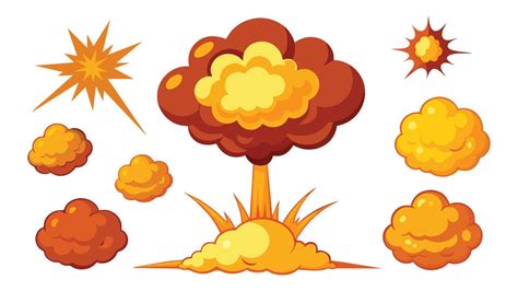 Explosion De Dibujos Animados Vectores Iconos Gráficos Y Fondos Para