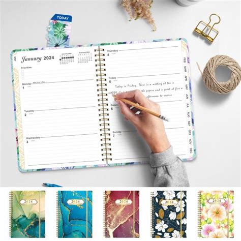 Satın Alın A5 Notebook Monthly Planner Calendar Flexible Cover Thick