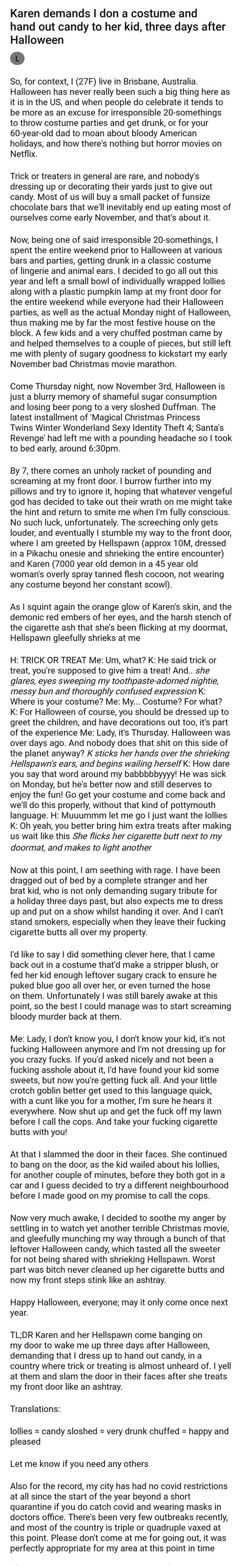 Post Halloween Trick Or Treat Fanfic Tldr In Comments Repost Because I Left In The Sub In The