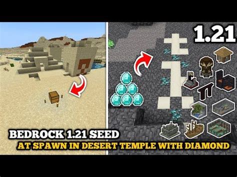 Bedrock Seed Minecraft 121 Seed Spawn In Desert Temple With