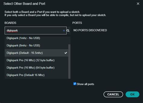 Digispark Attiny85 Not Showing In The Ports In The Arduino Ide Rarduino