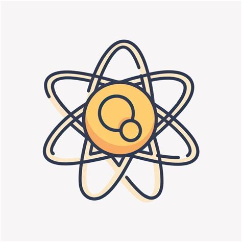Premium Vector Atomic Structure Icon Illustration