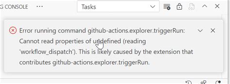 Cannot Execute Workflow Run Issue 235 Github Vscode Github Actions
