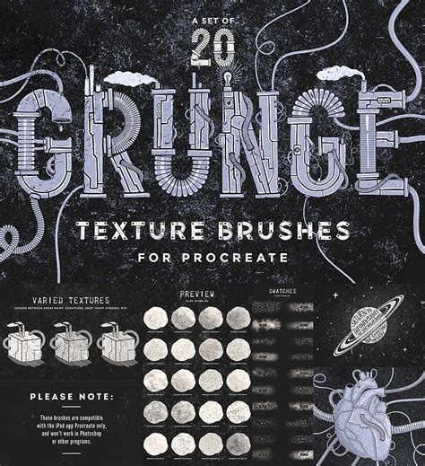 Procreate Grunge Texture Brushes Free Download