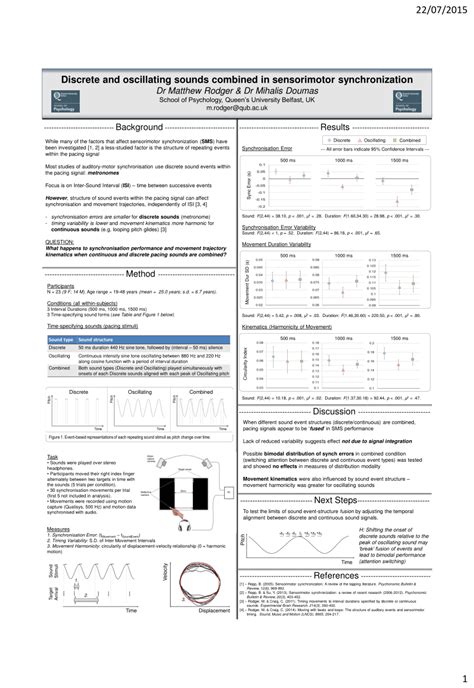pdf discrete and continuous sounds combined in sensorimotor
