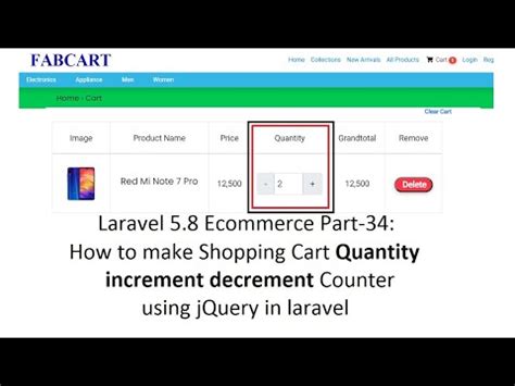 Laravel 5 8 Ecommerce Part 34 Shopping Cart Quantity Increment