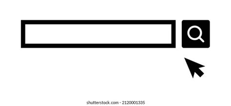 Search Bar Mouse Cursor Magnifying Glass Stock Vector Royalty Free 2120001335 Shutterstock