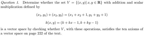 Understanding Vector Spaces Axioms And Operations