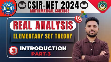 L3 Csir Net 2024 Mathematical Sciences Unit 1 Real Analysis Elementary Set Theory