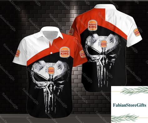 Halloween Burger King Shirt Burger Hawaiian Shirt Burger Fast Food