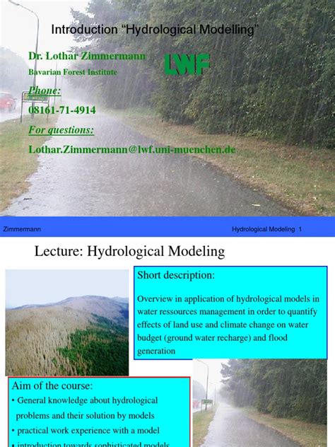 Hydrological Modeling Chapter1 2 Hydrology Groundwater