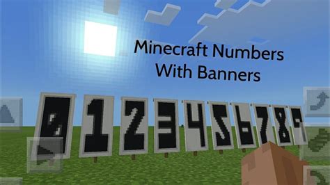 0 To 9 Numbers On Banners In Minecraft Minecraft Banner Designs Minecraft Banners Banner