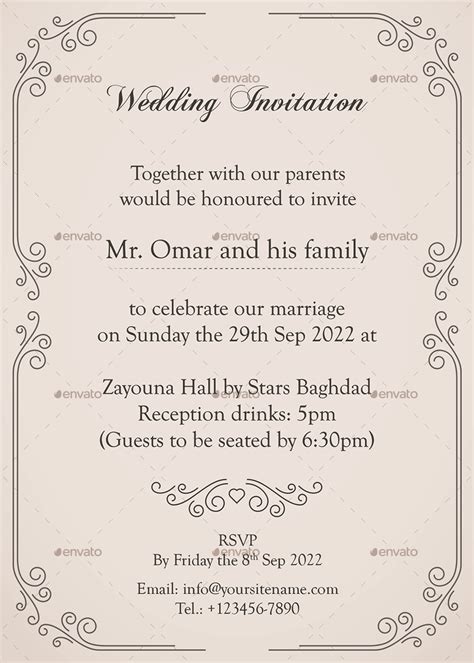 Wedding Invitation Card Template Vol 21 Print Templates Graphicriver