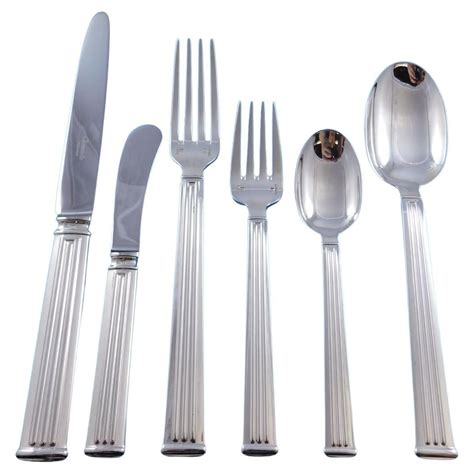 Malmaison By Christofle France Silverplate Flatware Service For 12 Set