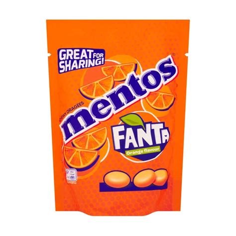 Mentos Fanta Orange Flavour Candy Chewy 140g Springs