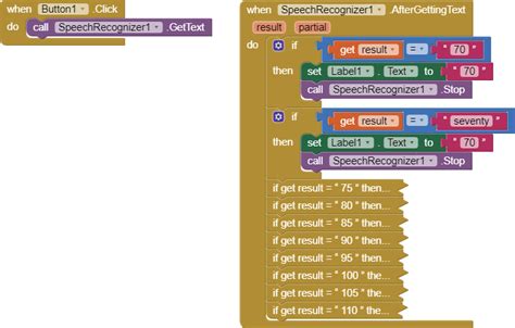 Speechrecognizer Mit App Inventor Help Mit App Inventor Community