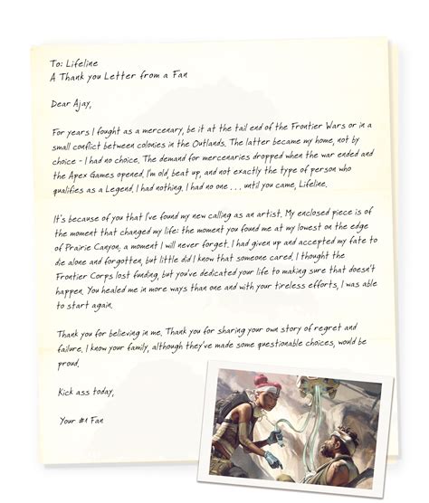 Lifeline A Letter From A Fan