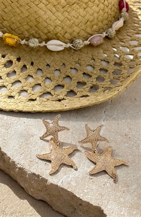 Loreta Earrings Gold White Fox Boutique