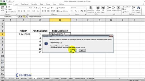 Cara Menggunakan Fungsi Pi Di Microsoft Excel Terbaru