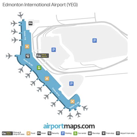 Map Of Edmonton Airport Yeg Terminal Map