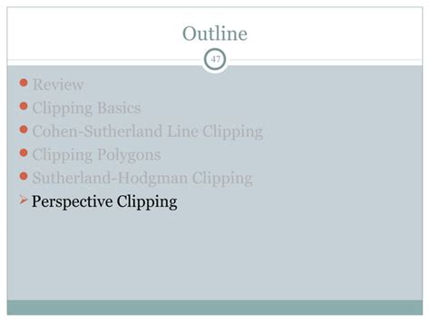 Clipping In Computer Graphics Ppt