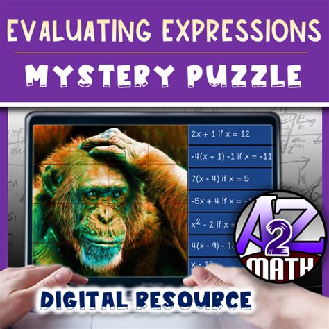 Evaluating Expressions Activity Digital Pixel Art Mystery Puzzle Classful