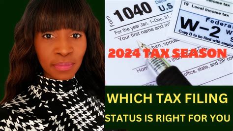 How To Choose The Correct Tax Filing Status 2024 Youtube