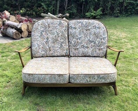 Mid Century Retro Ercol Windsor Two Seater Sofa Settee Daybed Model 20