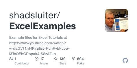 github shadsluiter excelexamples example files for excel tutorials at