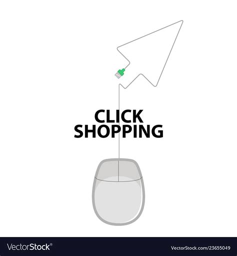 Mouse With An Arrow Cursor Royalty Free Vector Image