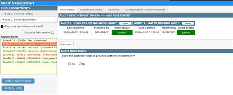 Auditing Screens Dataforce Documentation