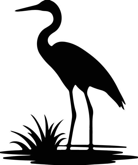 Egret Black Silhouette 38100893 Vector Art At Vecteezy