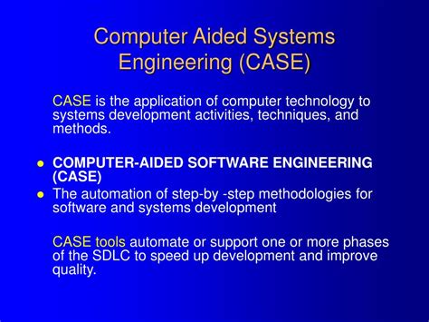 PPT Computer Aided Systems Engineering CASE PowerPoint Presentation ID