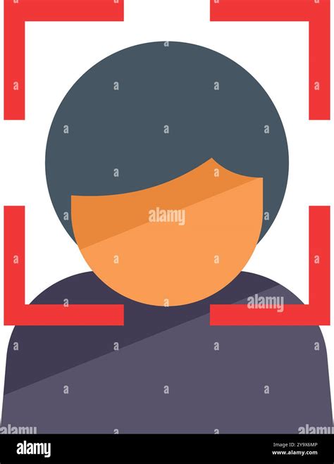 Artificial Intelligence Is Scanning A Mans Face Using Facial Recognition Stock Vector Image