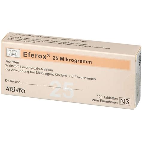 Eferox® 25 µg 100 St Mit Dem E Rezept Kaufen Shop Apotheke