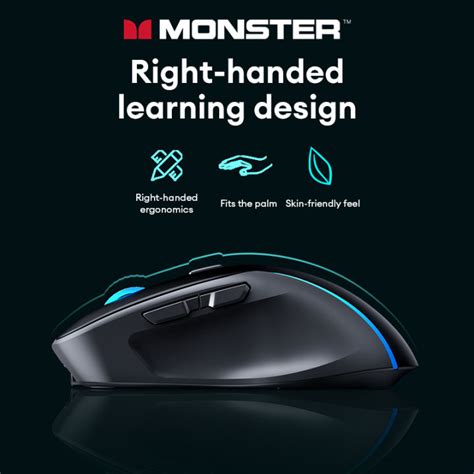 Monster X1 Wireless Gaming Gaming Mouse 2 4g Bluetooth Ergonomic Design