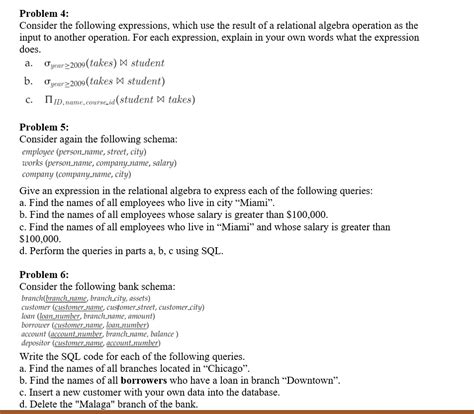 solved problem 4 consider the following expressions which use the