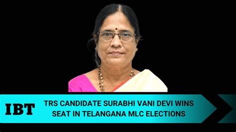 Former Pm Narasimha Raos Daughter Vani Devi Wins Legislative Council