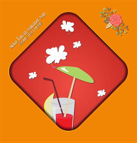 여름과 여름 음료 벡터와 Ai Eps Uidownload