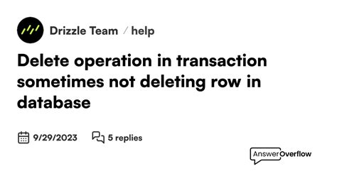 delete operation in transaction sometimes not deleting row in database