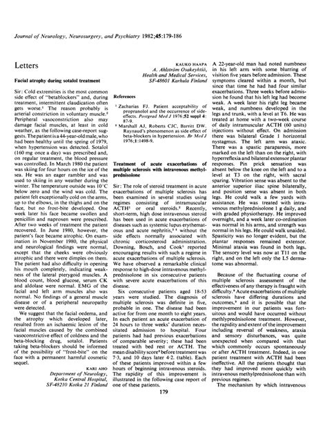 Pdf Treatment Of Acute Exacerbation Of Multiple Sclerosis With Intravenous Methylprednisolone