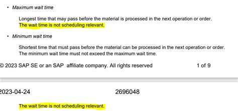 Minimum And Maximum Wait Time Scheduling PDS Map SAP Community
